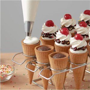 Dining | Cupcake Cones Baking Rack 12cavity Ice Cream Cone Cupcakes ...